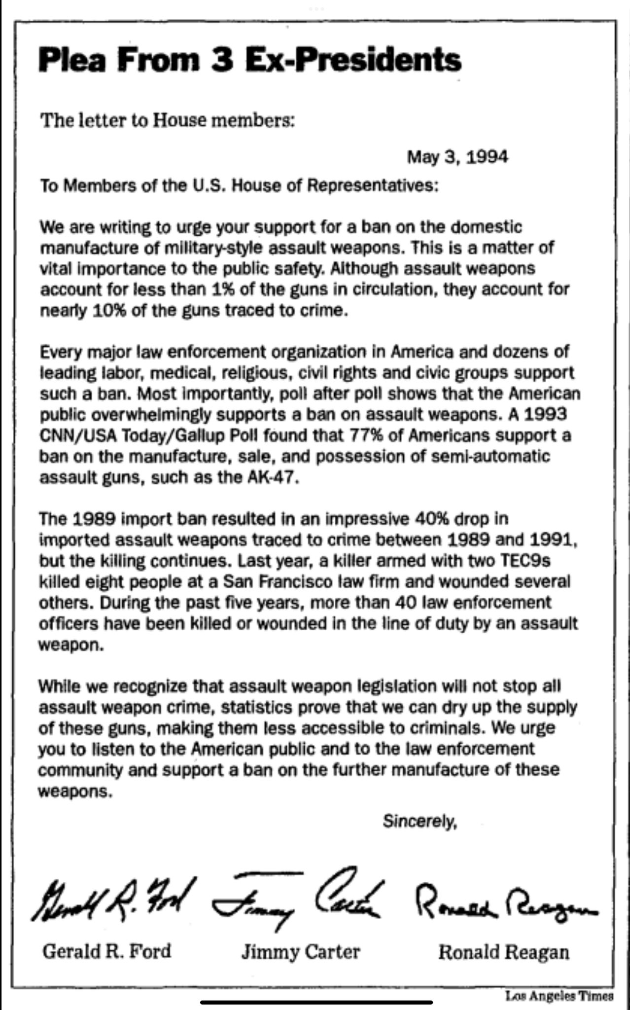 Chargé d’Affaires on Twitter: "Just remember kids, St. Ronald Reagan supported a *national ...
