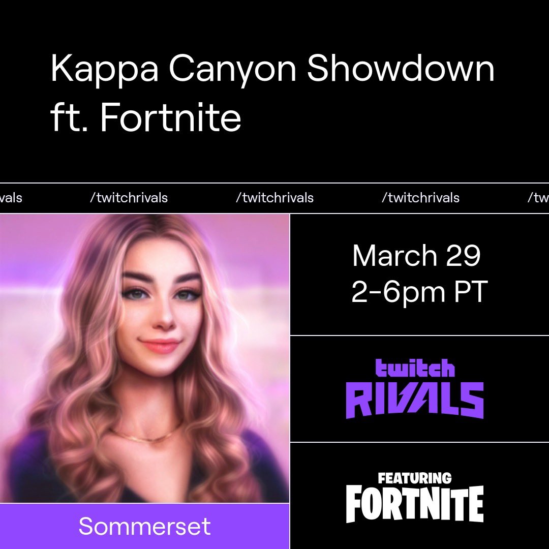 Sommerset on Twitter: "Playing with @MuzFN in @TwitchRivals Kappa Canyon Showdown!! ☺️ https://t ...