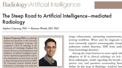 Radiology: Artificial Intelligence on Twitter: "@StephanUrsprung @RamonaWoitek discuss ...