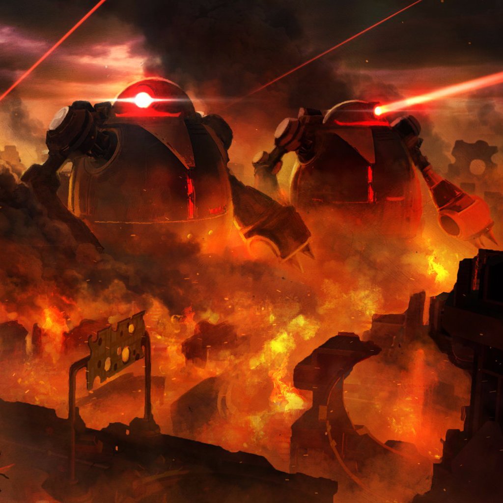 robot no humans fire glowing mecha glowing eye explosion illustration ...
