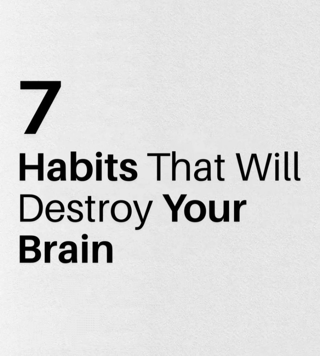 7 Habits That Will Destroy Your Brain: - المسلسل من The Sigma Mindset ...