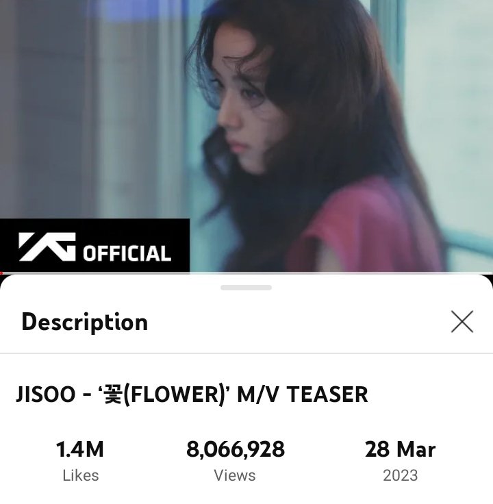 Kim Jisoo Global🌹 D-1 on Twitter: "MV Teaser surpassed 8 million views on YouTube: http://youtu ...
