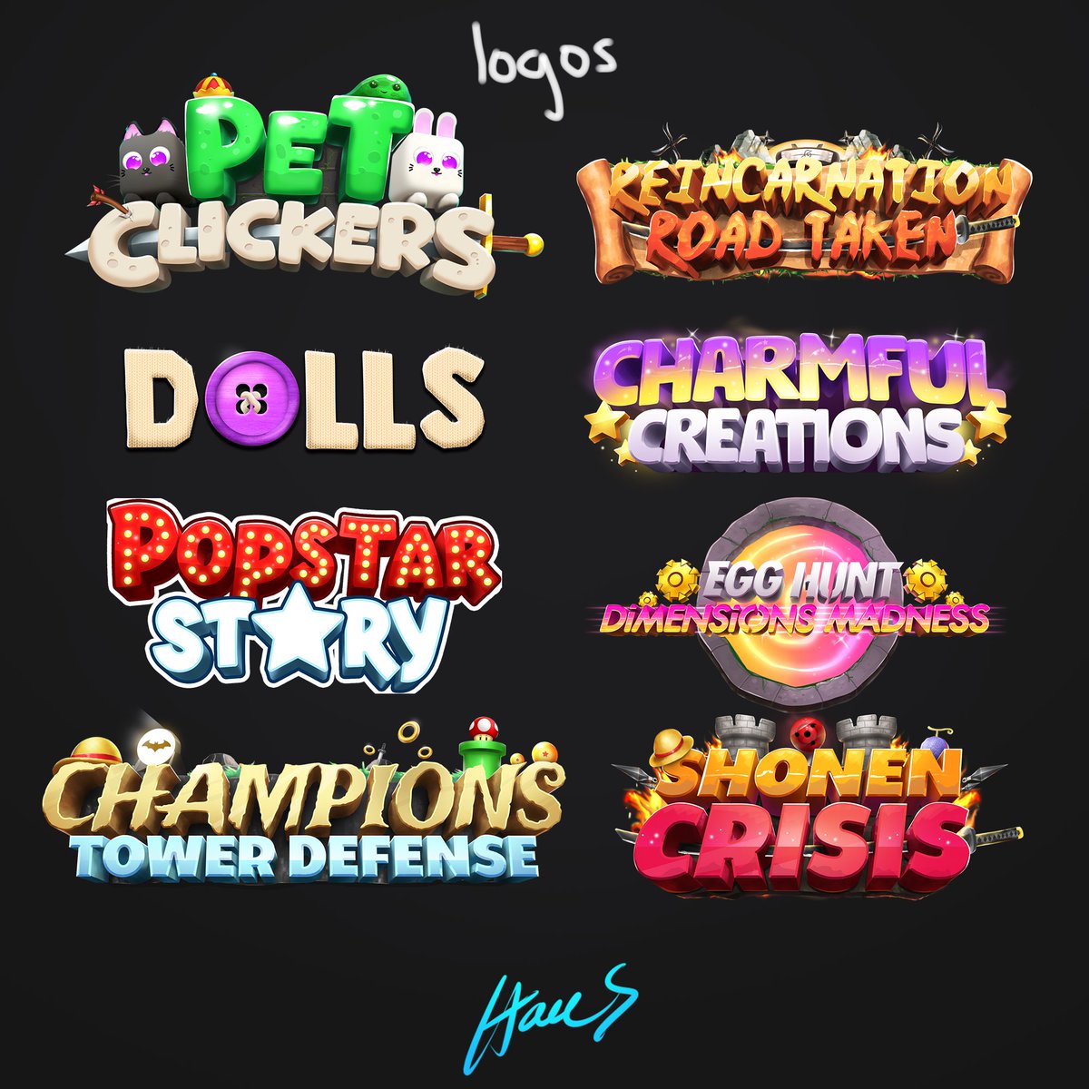 Haces on Twitter: "Here's a bunch of random logos I've made recently I'm gonna start posting ...
