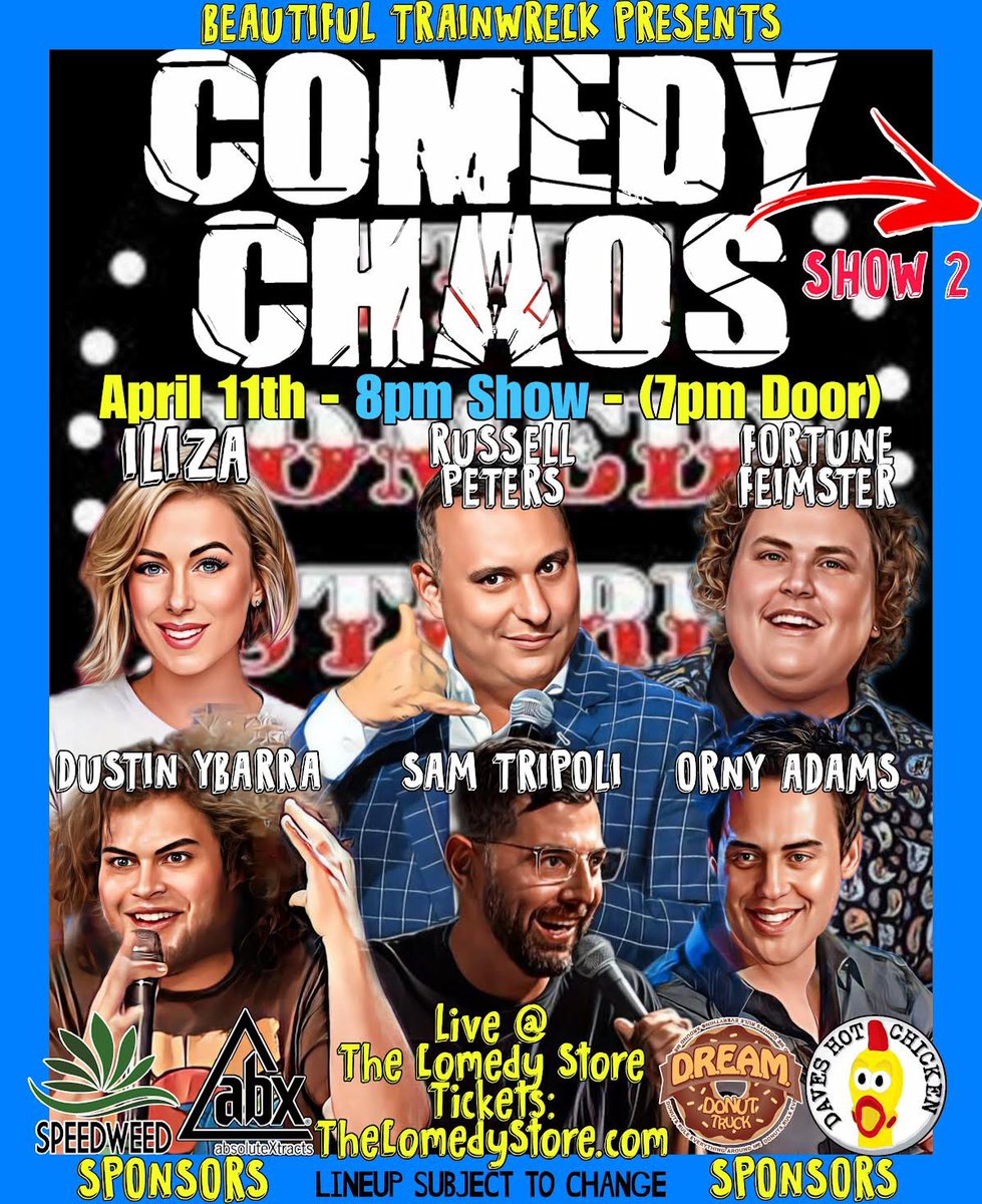 Sam Tripoli on Twitter: "Comedy Chaos is back with two huge shows at @thecomedystore live April ...