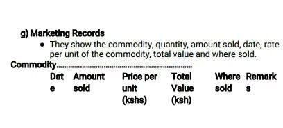 FARM LESSON: FARM RECORDS (Definition, Examples and Importance): (a ...