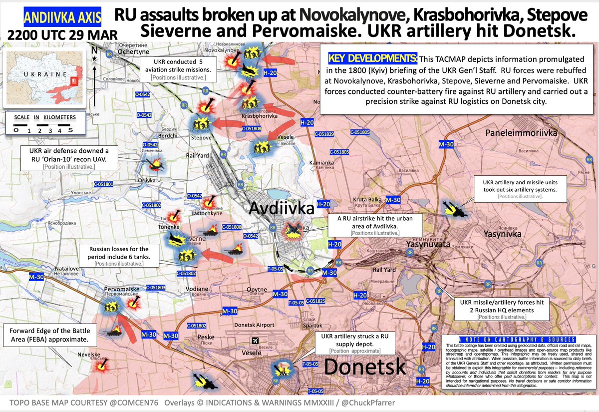 cyber cossack on Twitter: "RT @ChuckPfarrer: AVDIIVKA AXIS /2200 UTC 29 MAR/ RU forces were ...
