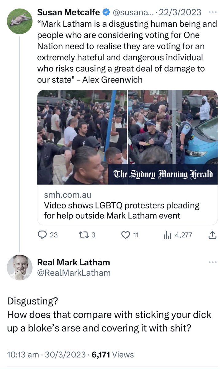 Stephen Mayne on Twitter: "RT @shanebazzi: Mark Latham has deleted these disgusting homophobic ...
