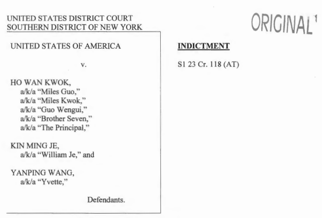 Just Human On Twitter I ♥️ Superseding Indictments And Ho Wan Kwok