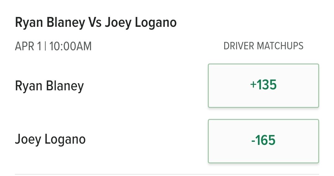 Logan Dougherty 🇺🇸 on Twitter: "@DerekYoder_ I have Logano barely over Blaney so I think there ...