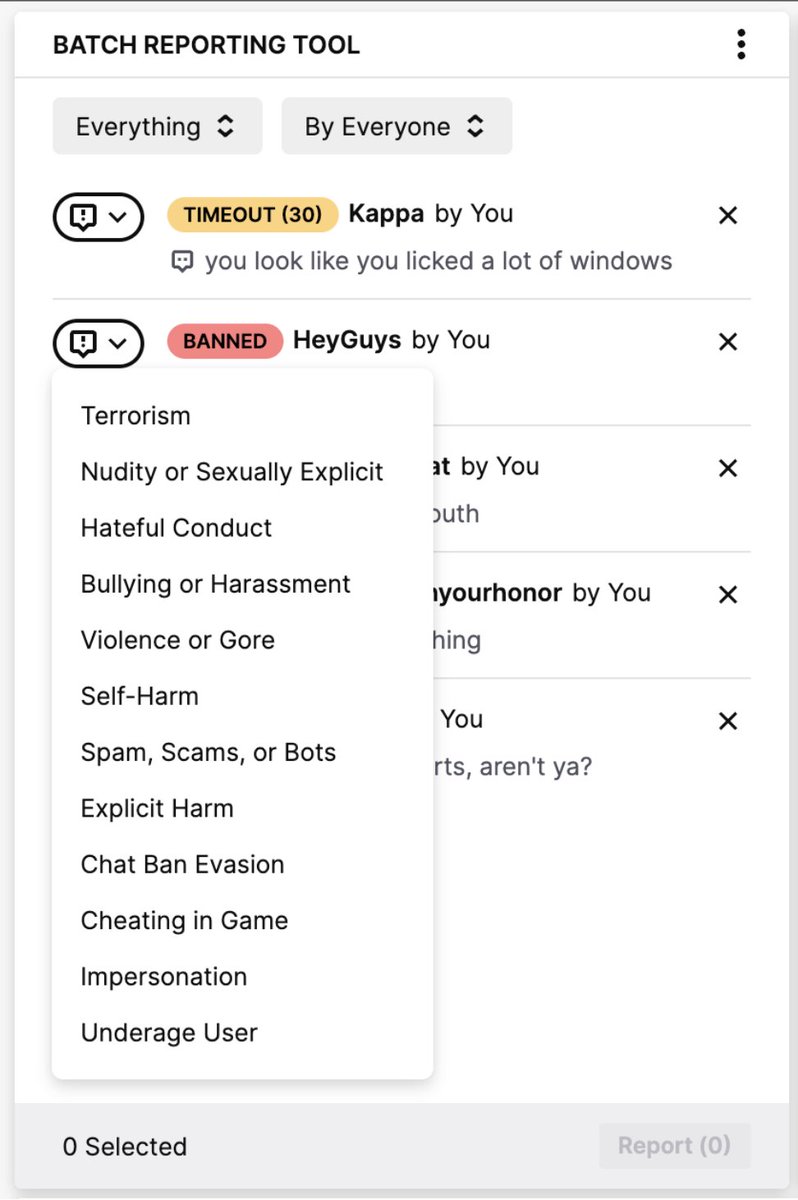 ONi | Lil Zes$t on Twitter: "RT @zachbussey: Twitch is adding the ability for Mods to report ...