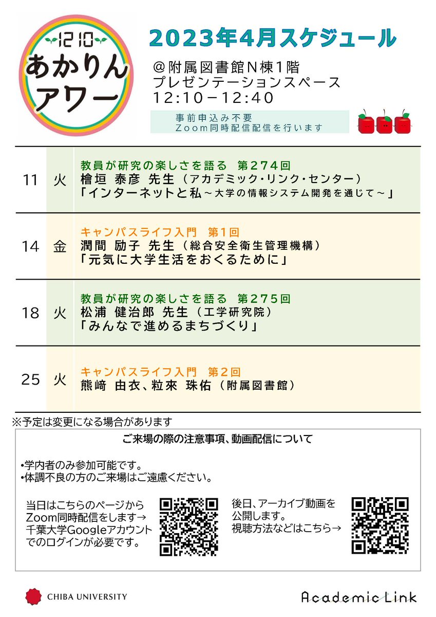 千葉大学アカデミック・リンク/附属図書館(@ALC_Chiba_Univ) - Twilog