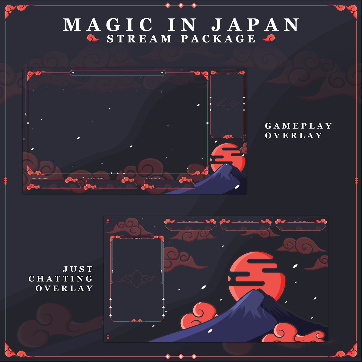 UWU MEDIA | VTUBER GRAPHICS STUDIO on Twitter: "🏮 .. 🎎 ..🗻 Premade Package; Magic in Japan ...