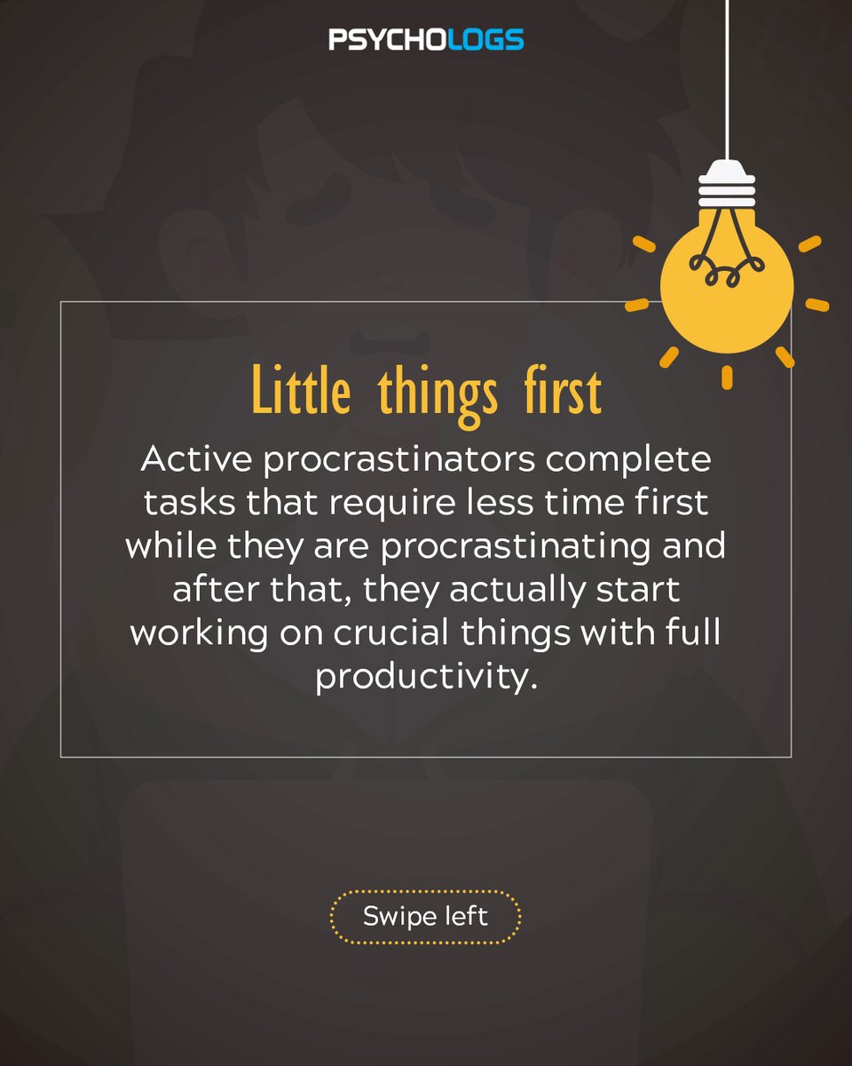Psychologs Magazine on Twitter: "Productive procrastination is-you doing anything except for the ...