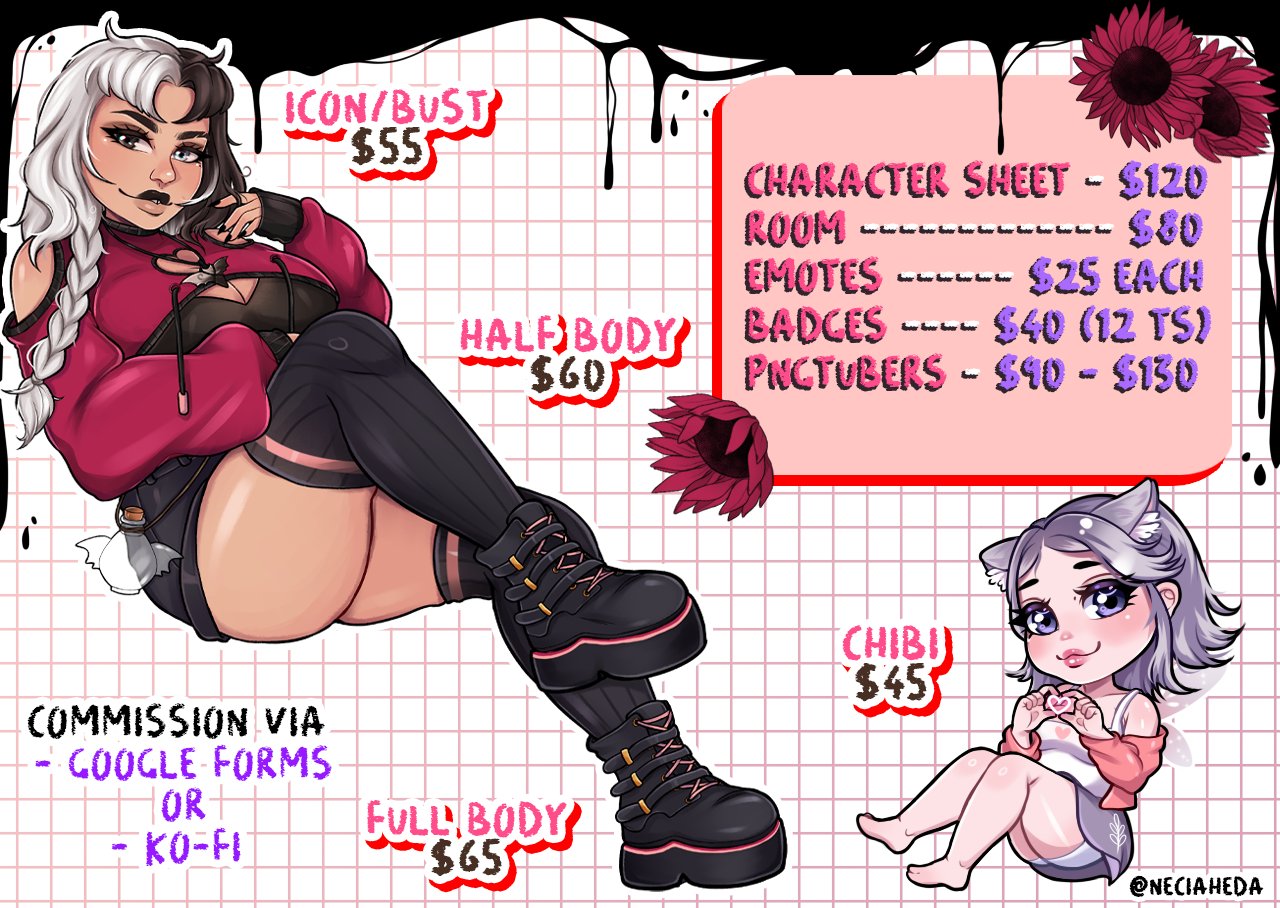 Heda ︎ | YCH Open on Twitter: "Comms OPEN + tiers updated 🖤 Form: https://t.co/pObqxWDz6u Ko-fi ...