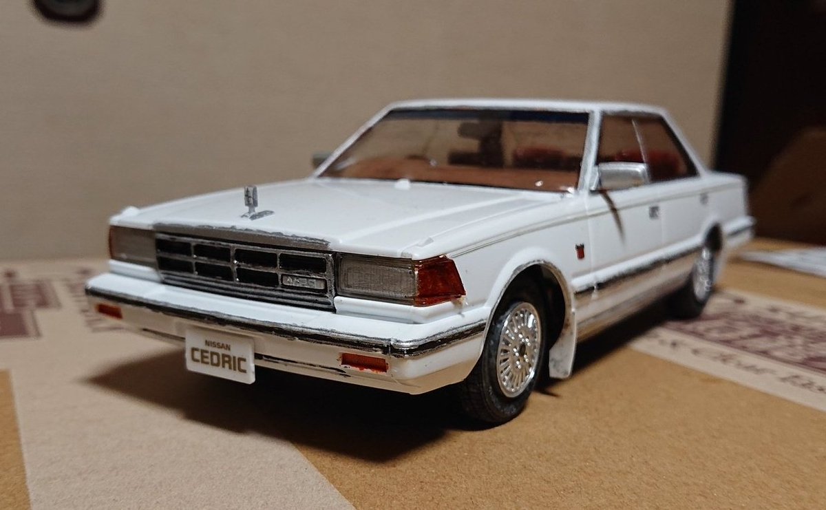 西部警察と太陽にほえろ！ on Twitter: "アオシマ製Y30セドリックハードトップV30ターボブロアムVIP前期型。Y30型のブロアムVIPは1984年1月頃登場。この時点では ...