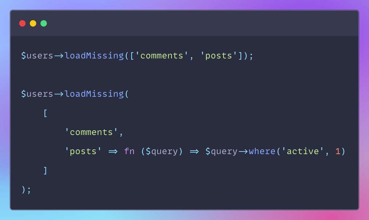 Larashout On Twitter 🔥 Laravel Tip Increase The Efficiency Of Loading Related Models With The