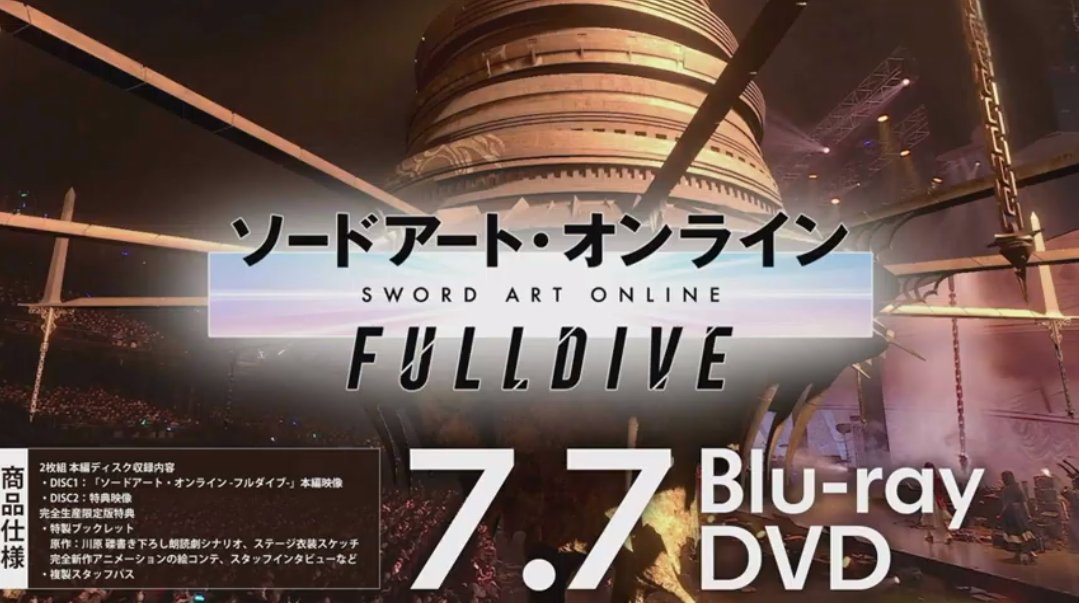 SAO Wikia on Twitter: "5) Scherzo BD/DVD 6) FullDive fan event BD/DVD"