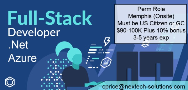 NexTech Solutions on Twitter: "Calling all Full Stack Developers with .Net and Strong API ...