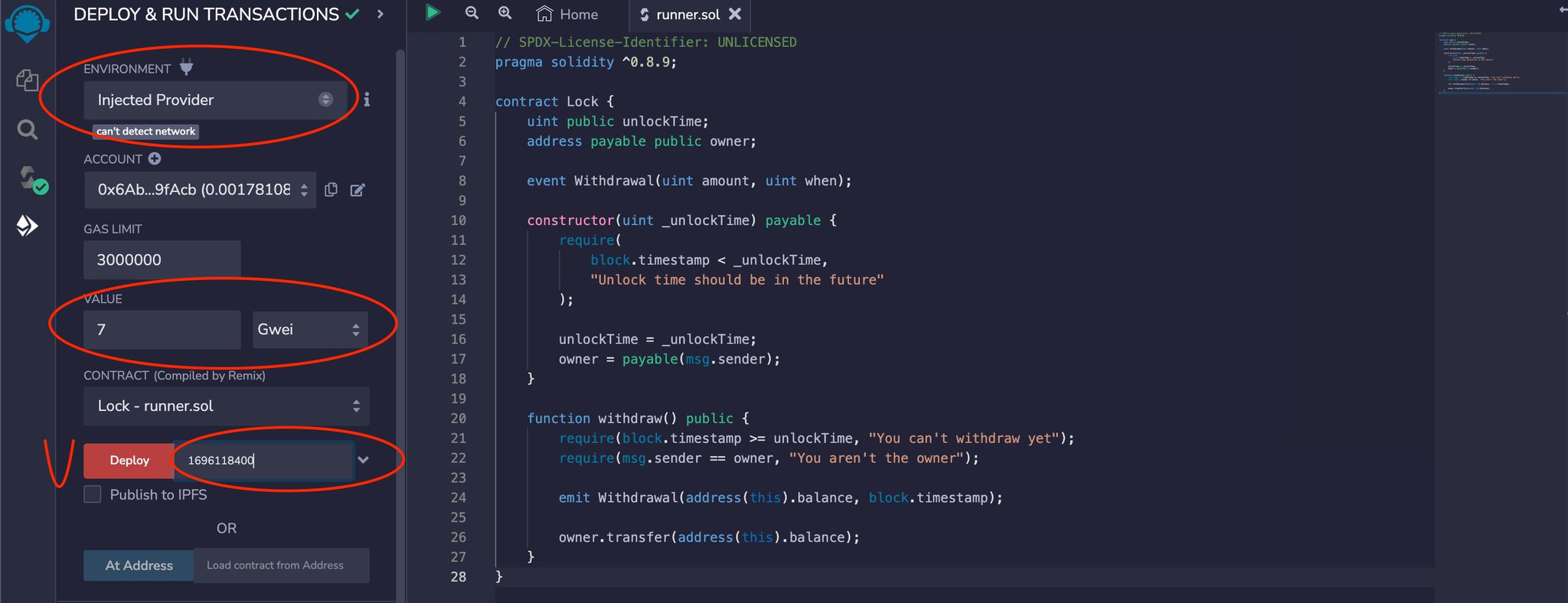 Runner on Twitter: "7/ go to the Deploy section, be sure to check that the Scroll Alfa network ...