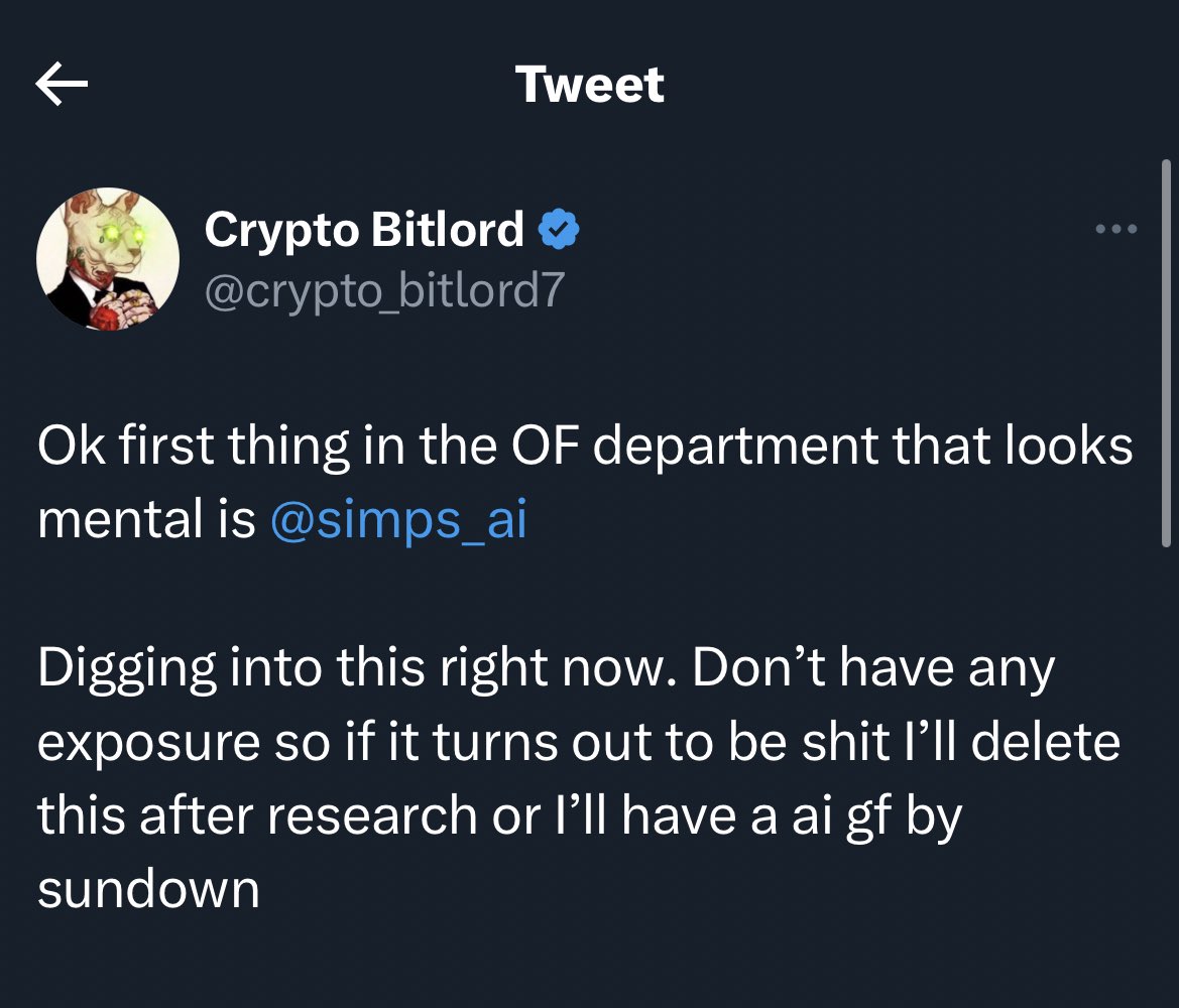 SimpsAI ($simpai) on Twitter: "Thank you for the support @crypto_bitlord7! Once we reach 1m MCap ...