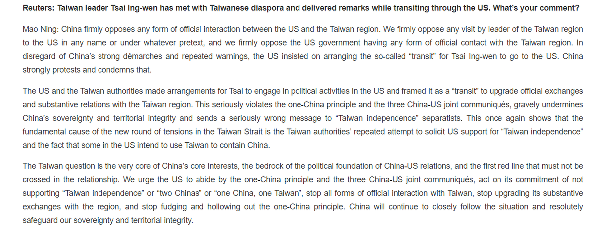 Wang Xiaojian On Twitter Fm Spokesperson China Firmly Opposes Any