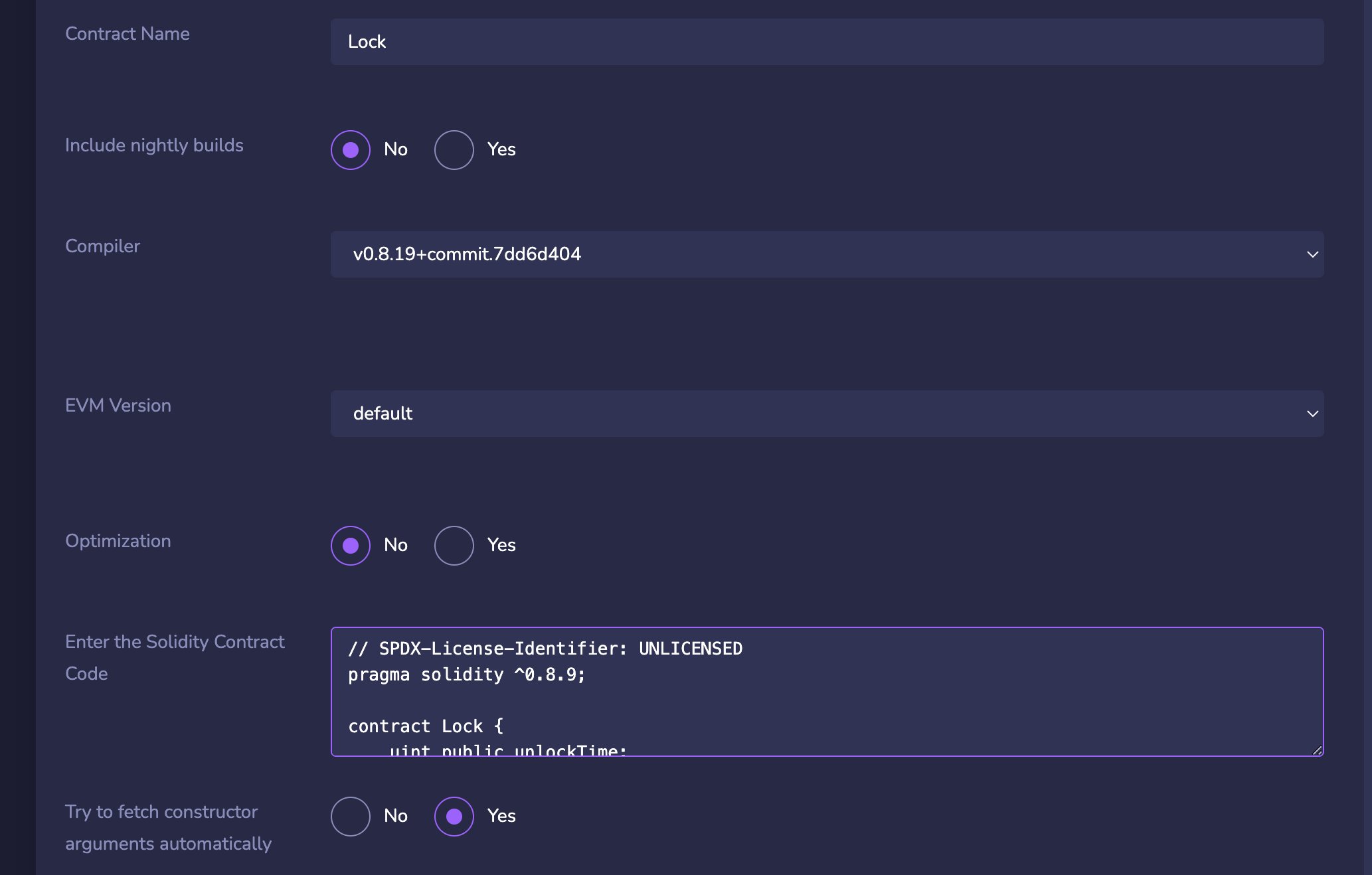 Runner on Twitter: "11/ Select Via flattened source code and click Next. Contract Name: Lock ...