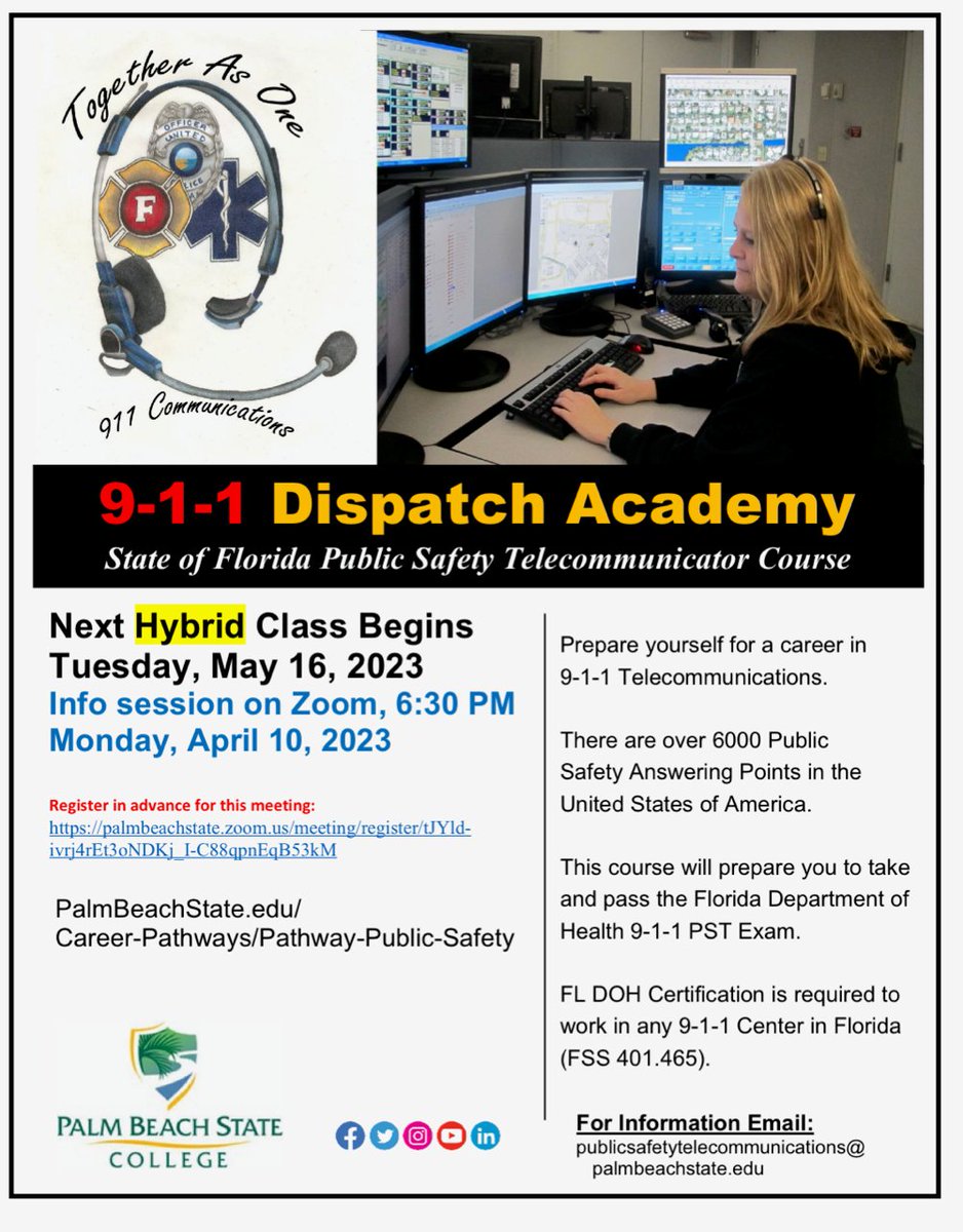 bbpd on Twitter: "Interested in being a 9-1-1 Dispatcher?? See attached flyer."