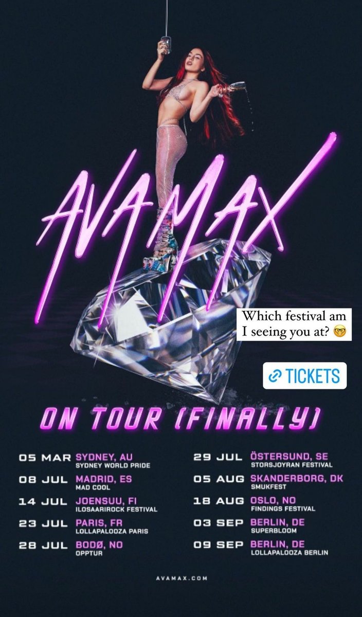 Ava Max Now on Twitter: "🚨 | Ava Max has just updated via recent Instagram stories the 9 ...
