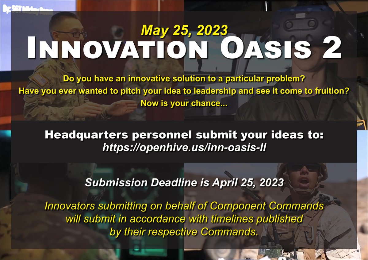 US Army Central (Third Army) on Twitter: "Let's get those ideas submitted! @CENTCOM Innovation ...
