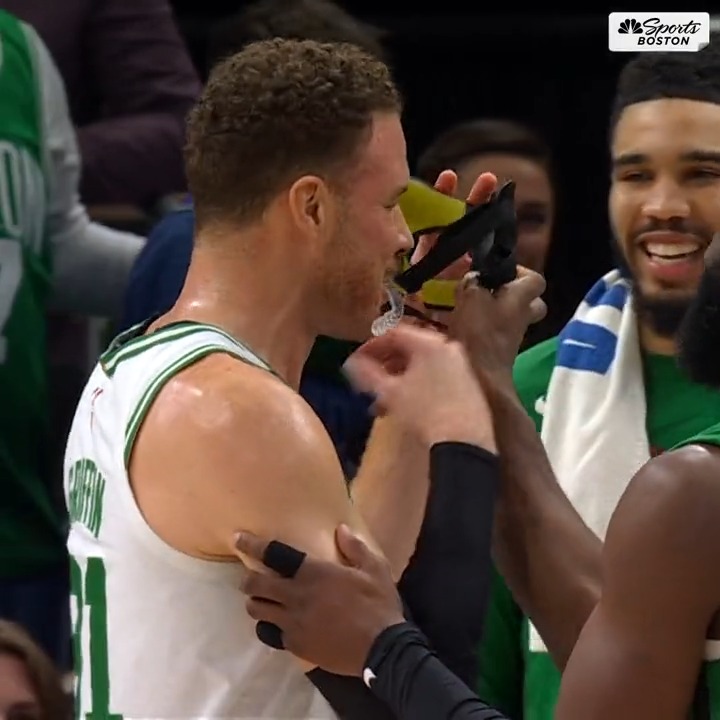 ClutchPoints on Twitter: "Jaylen Brown offered his mask to Blake Griffin after Thanasis ...