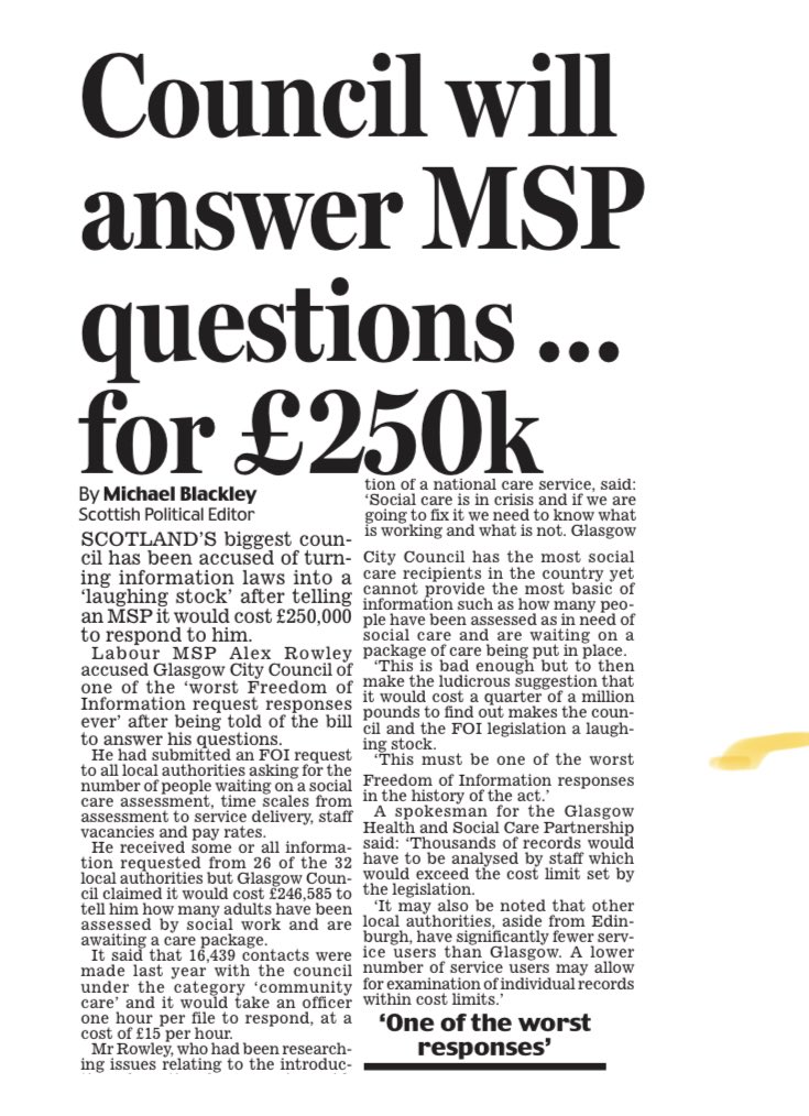 Curriculum for Excellence – Alex Rowley MSP