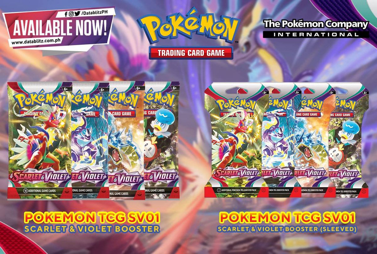 DataBlitz on Twitter: "GOTTA CATCH 'EM ALL! Pokemon TCG SV01 Scarlet & Violet Booster + Pokemon ...