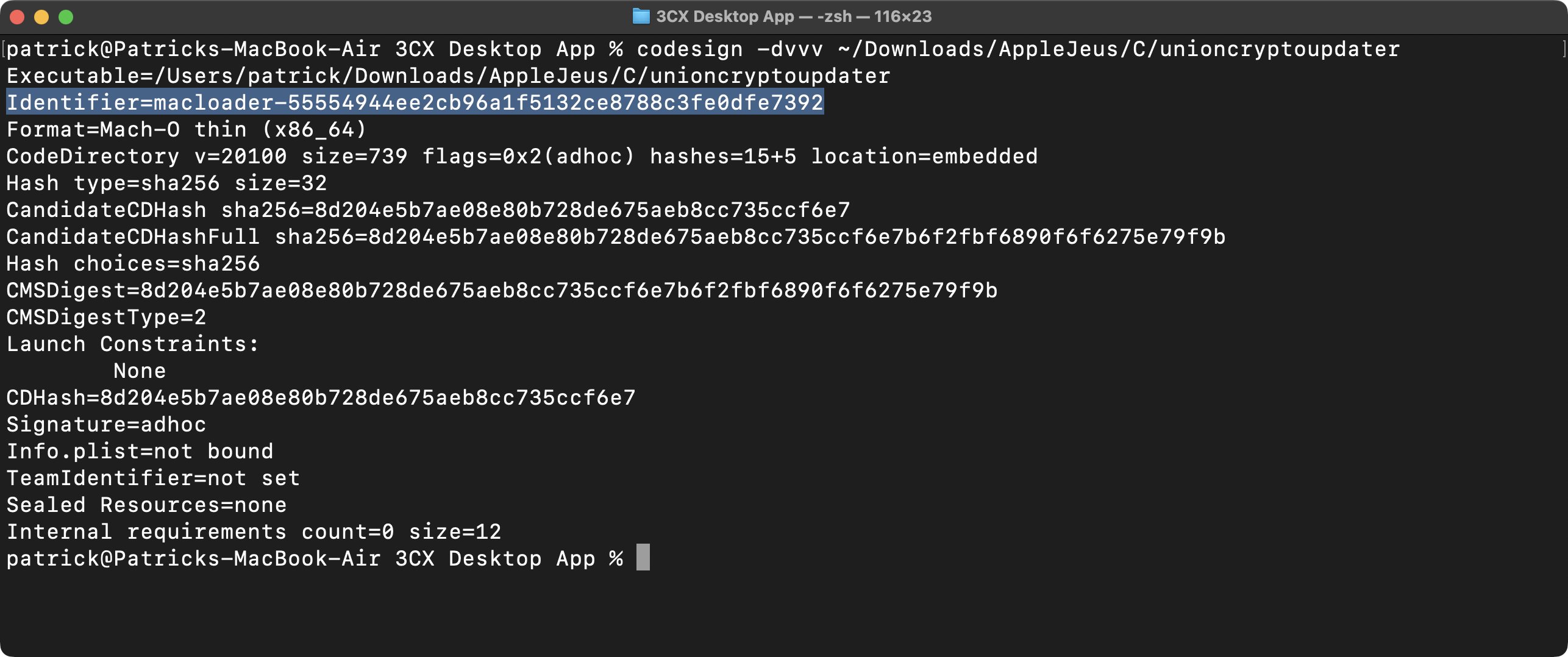 Patrick Wardle on Twitter: "It's a Mach-O universal binary w/ 2 architectures: x86_64 & arm64 At ...