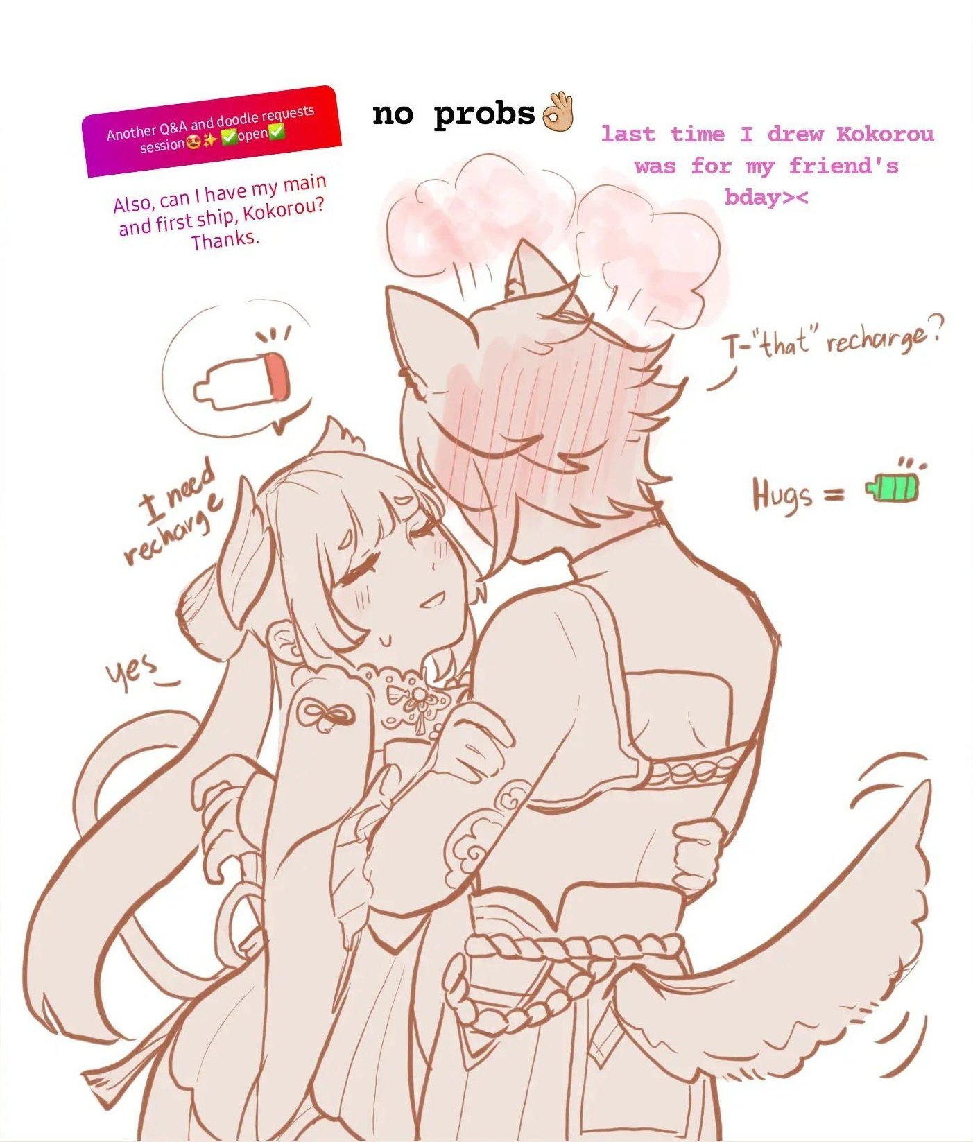 chisa aria🪷 commission open:) 0/2 slots on Twitter: "Kokomi need those Gorou fluffy ears and ...