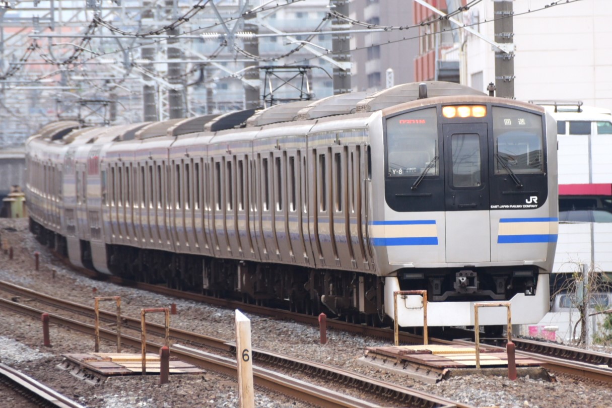 クハネ130貨物好き on Twitter: "E217系Y-8+Y-139 回9391M 幕張疎開 快速線上り列車に被られそうになり、望遠気味に撮影 #回9391M #幕張疎開 #E217系 ...