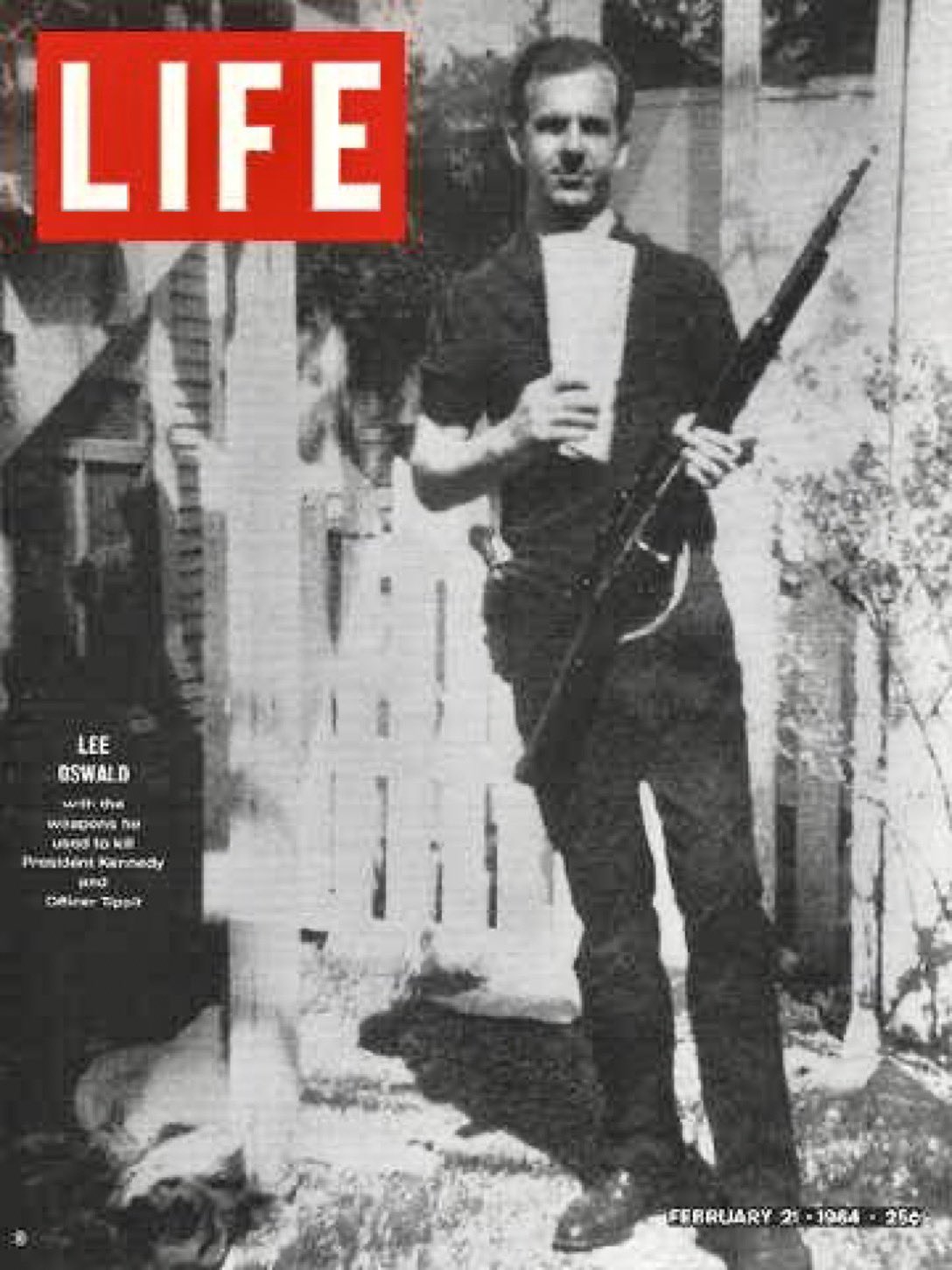 Lee Harvey Oswald Holding Rifle