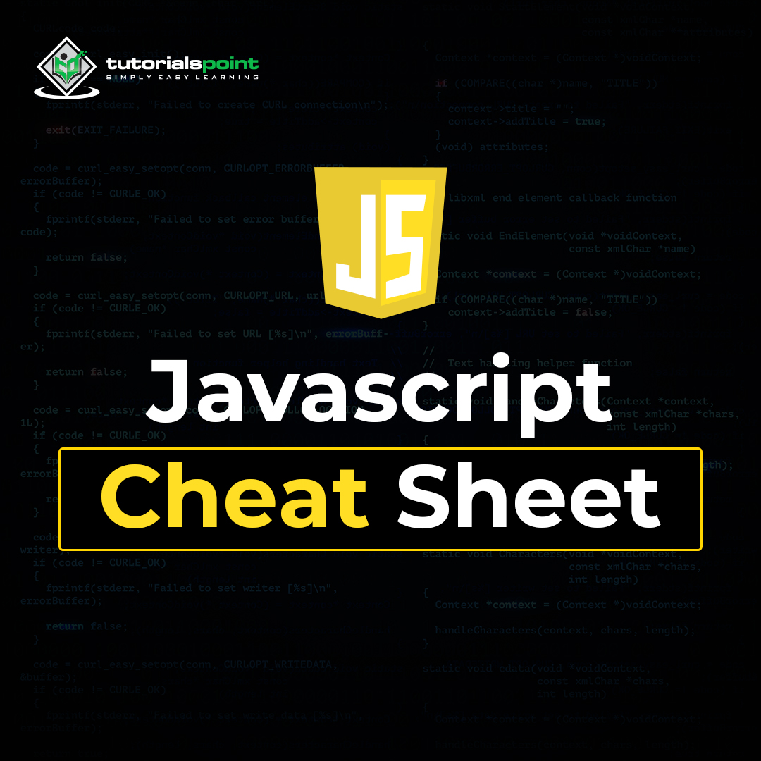 Tutorials Point On Twitter Mastering Javascript Made Easy With This Comprehensive Cheatsheet