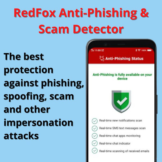 RedFox Mobile Security on Twitter: "Protect Your Privacy & Your Money from Phishing Scam🐟🛡️ ...