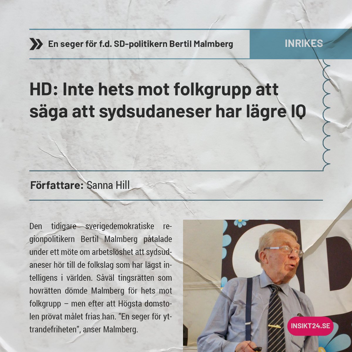 MX Cartoons on Twitter: "RT @insikt24: 🔵 HD: Inte hets mot folkgrupp att säga att sydsudaneser ...