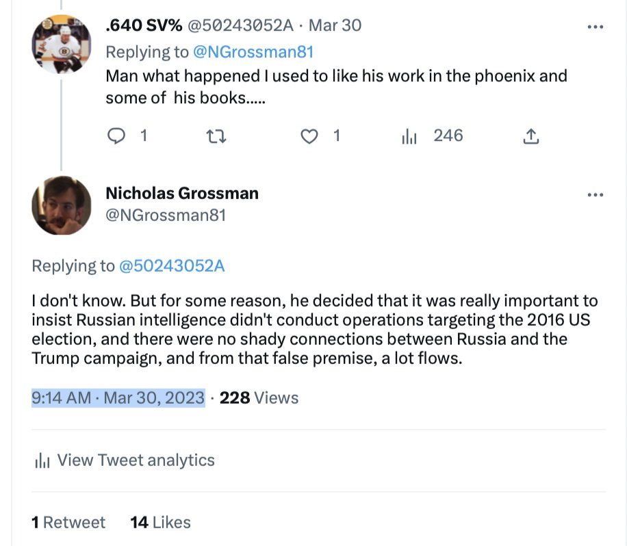 Nicholas Grossman on Twitter: "Have any of you had a fake account reply to you with words you ...