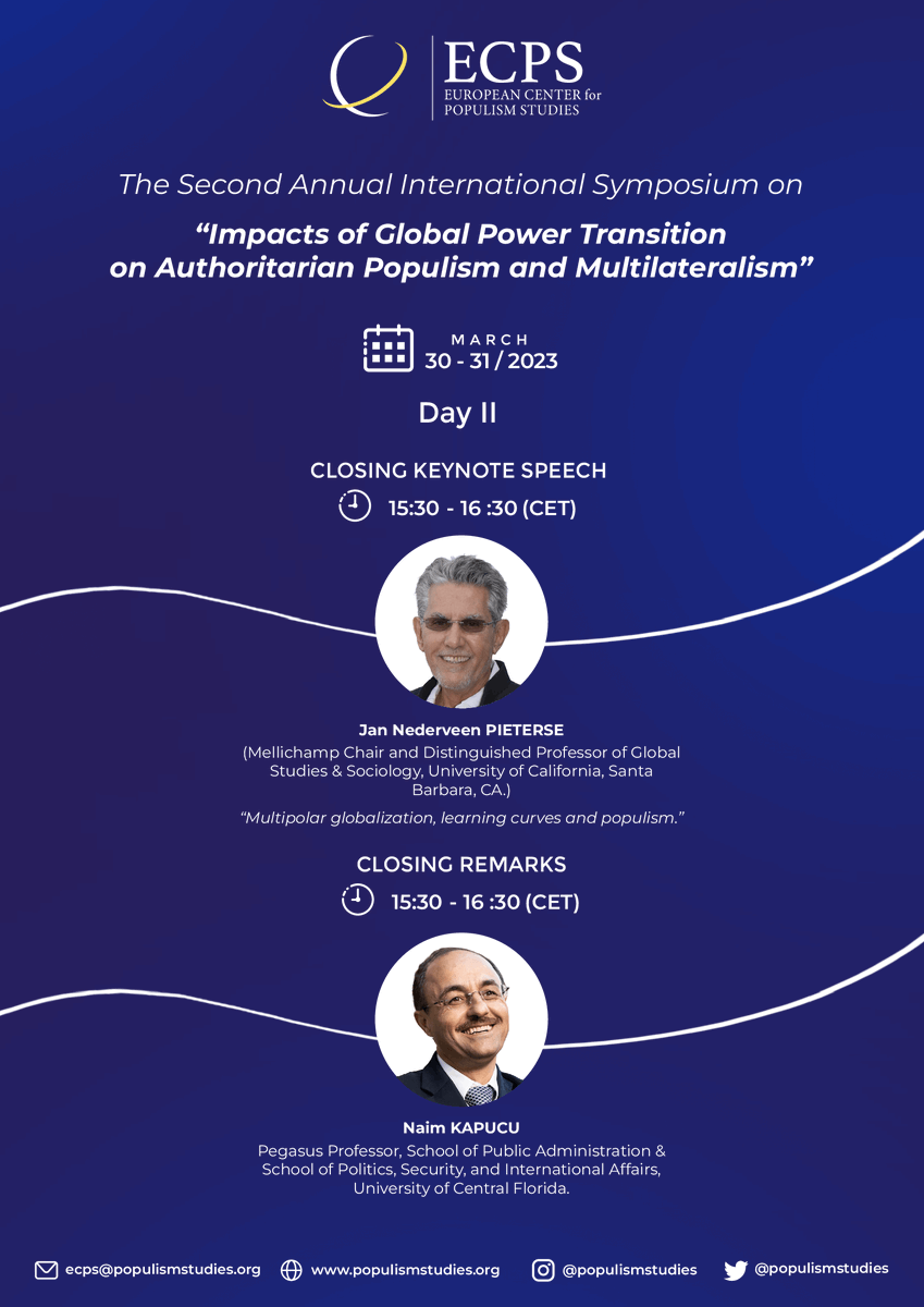 @populismstudies on Twitter: "ECPS thanks @AktarCengiz, @sirgrahamwatson, @alineburni, Mattias ...