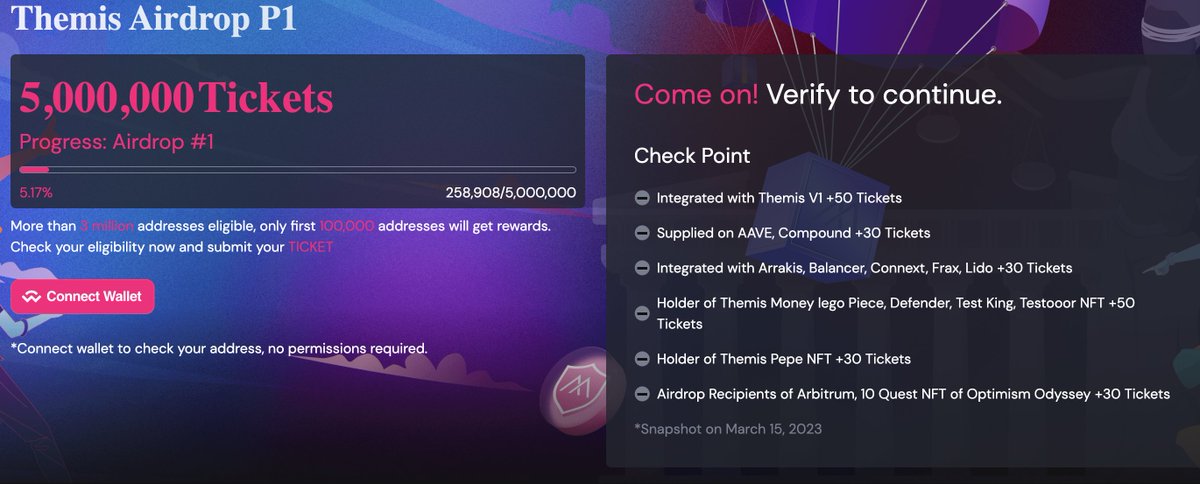 🪂Airdrop Alert Daily (YouTube Channel) on Twitter: "Claim #Themis Airdrops 🏷 Reward: 5,000,000 ...