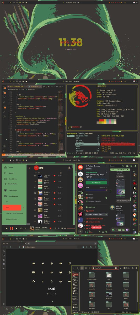 unixporn on Twitter: "🚀 The top 4 of favorite linux configuration of this week 🏆