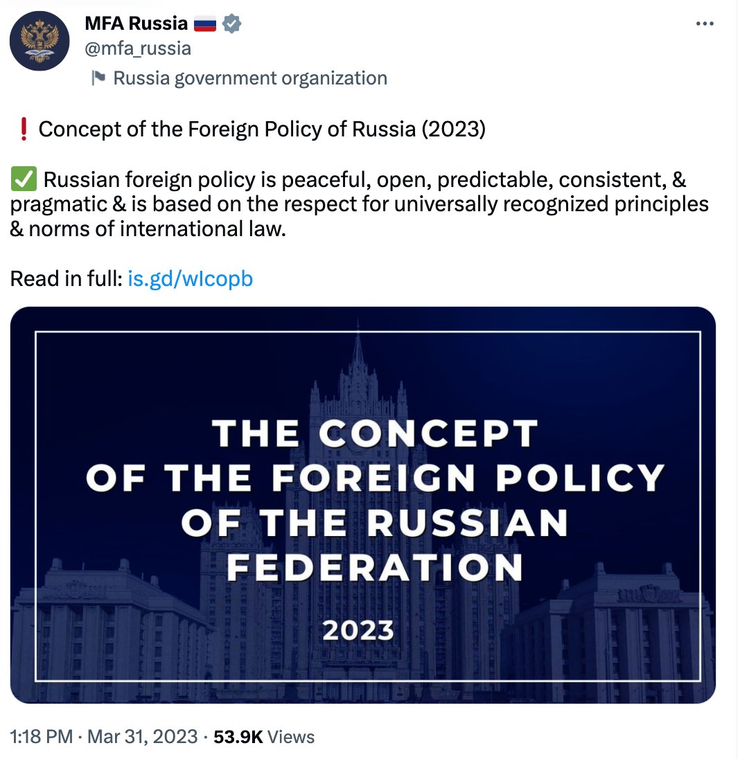 MFA Russia ๐ท๐บ on Twitter: MFA Russia ๐ท๐บ on Twitter: