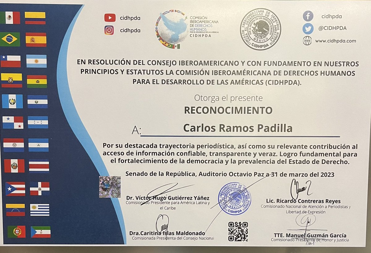 Carlos Ramos Padilla On Twitter Agradezco La Distinción A Mi