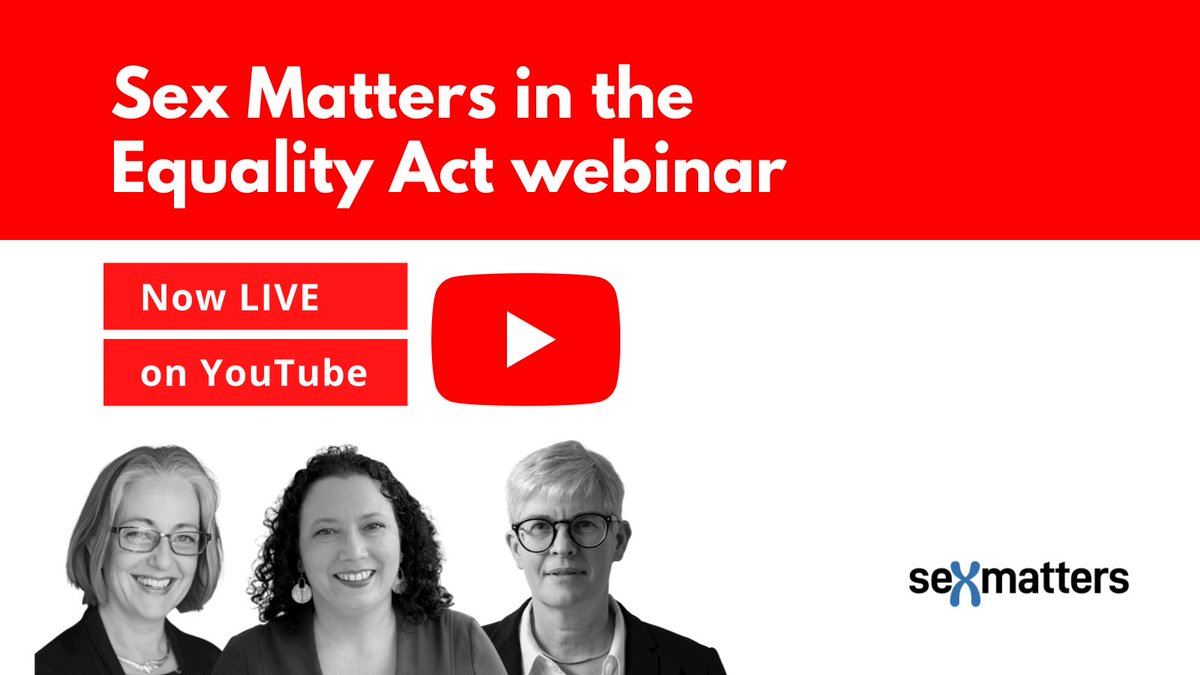 Sex Matters On Twitter Sex Matters In The Equality Act Watch Our