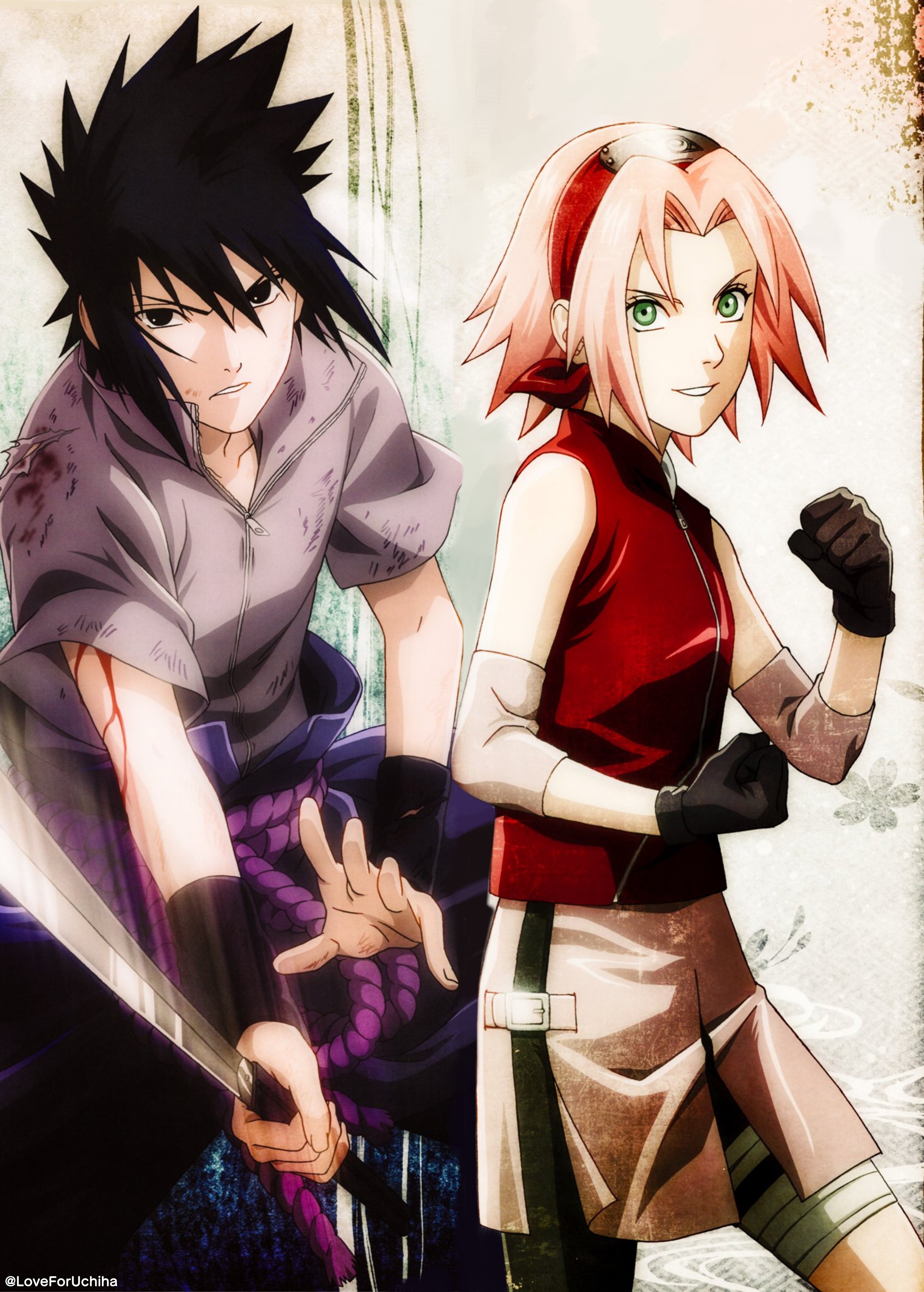 Sasuke Uchiha And Sakura Haruno Fan Art