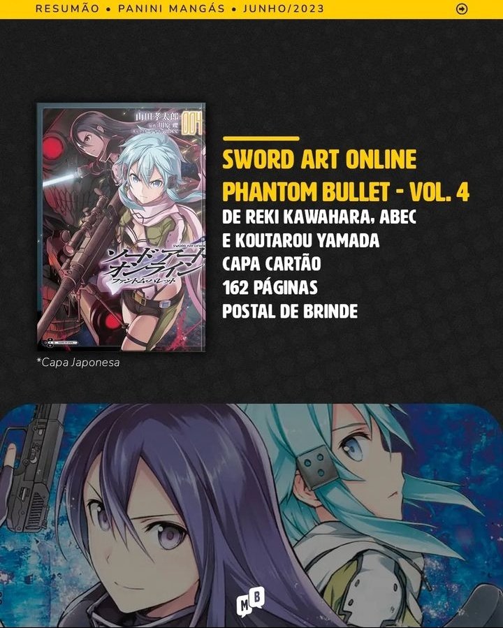Sword Art Online BRA 🇧🇷 on Twitter: "FINALMENTE!!📢 A Panini anunciou o Volume 4 do Mangá de ...