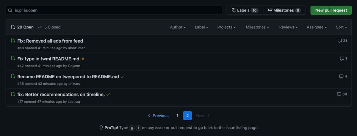 Kylie Robison on Twitter: "twitter algo pull requests looking great https://github.com/twitter ...