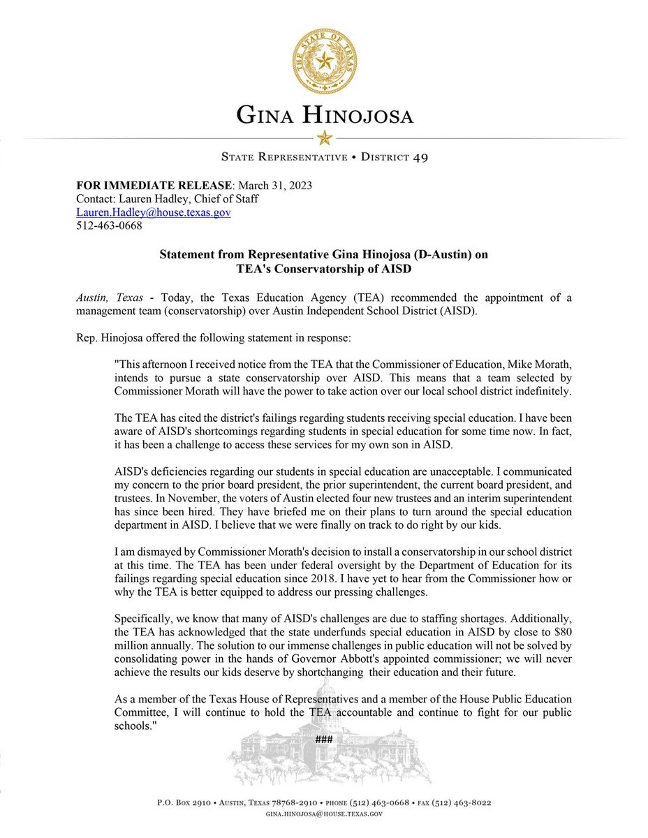 Grace Reader on Twitter: "KXAN at 10: We have reaction from education experts, special education ...